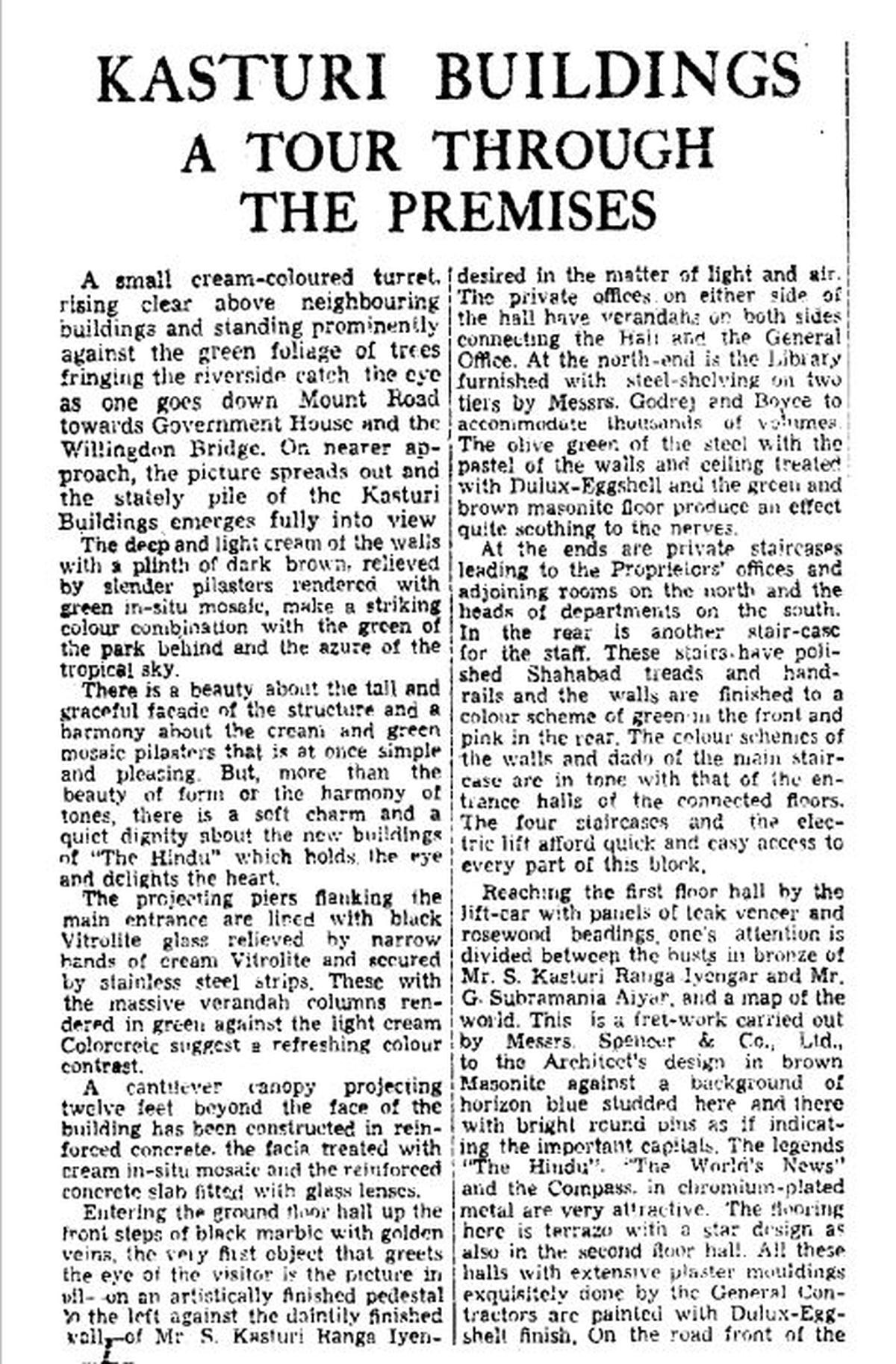 Kasturi Buildings: A tour through the premises - The Hindu