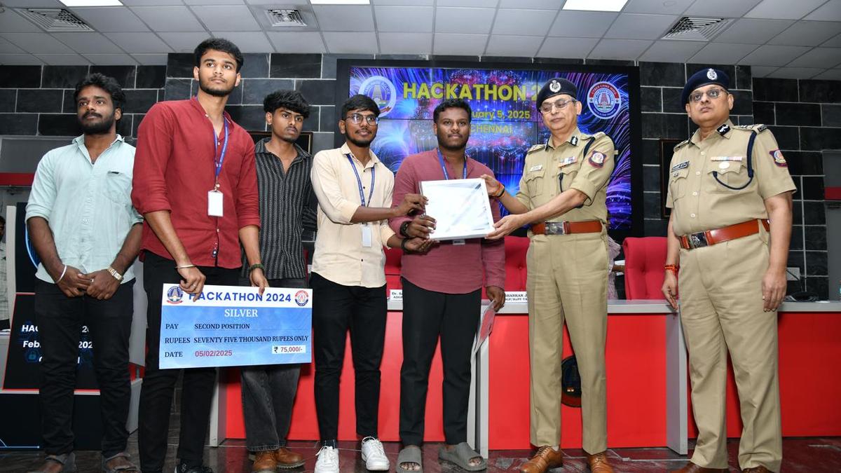 Prizes distributed to winners of T.N. Police hackathon 2025 - The Hindu