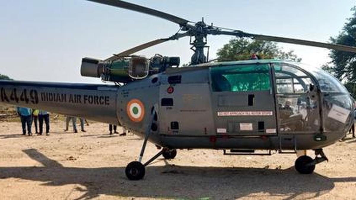 IAF helicopter makes an emergency landing - The Hindu