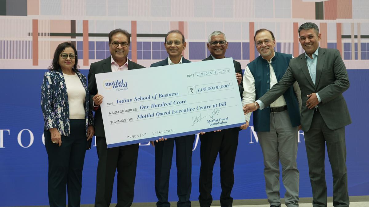 Motilal Oswal Foundation commits ₹100 cr to Indian School of Business ...