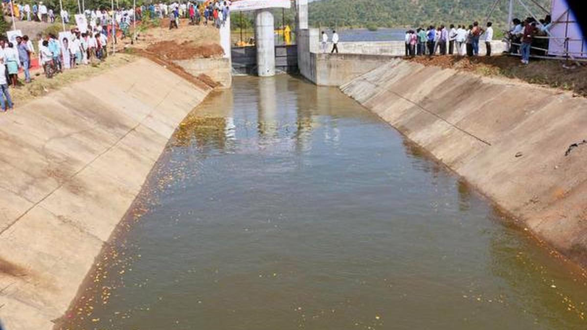 Sripada Yellampalli waters released to upland regions - The Hindu
