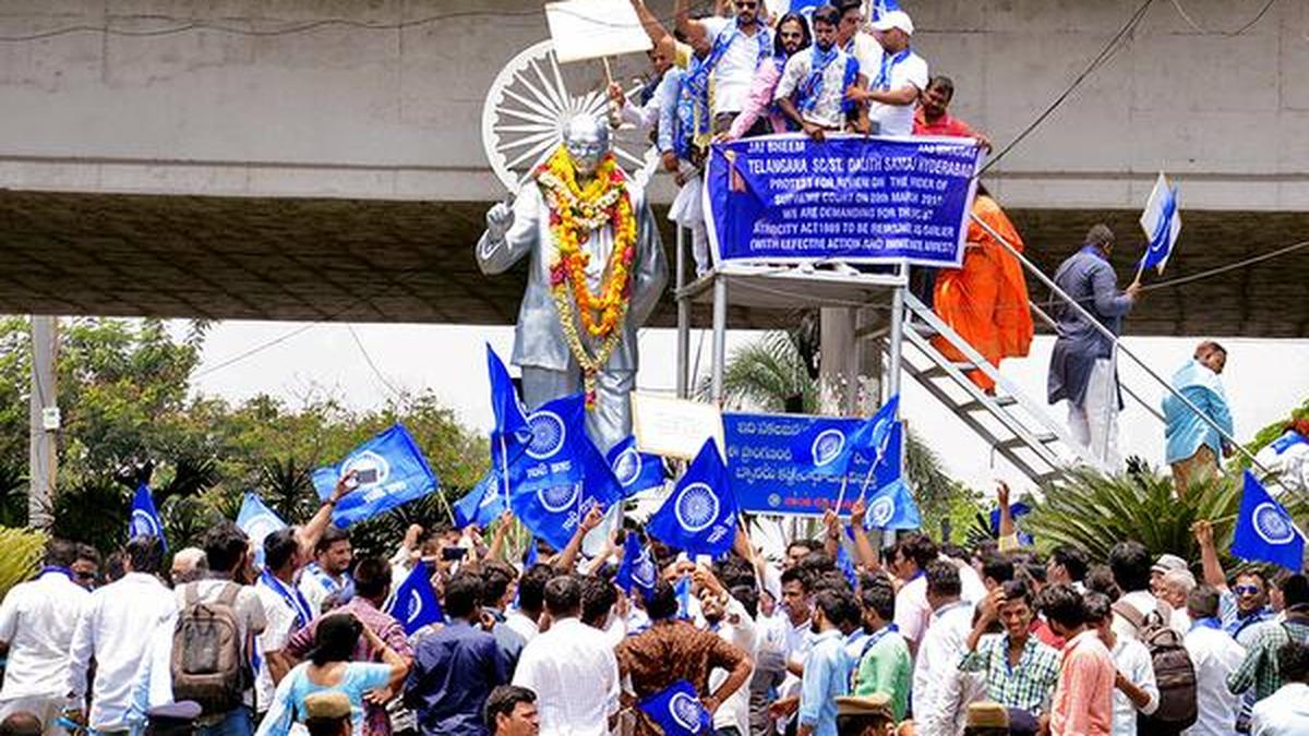 Dalit organisations hold protest demonstrations - The Hindu