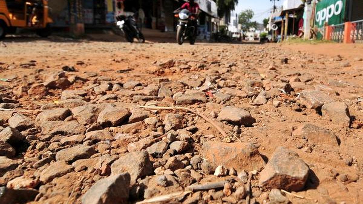 Incomplete road work troubles residents - The Hindu