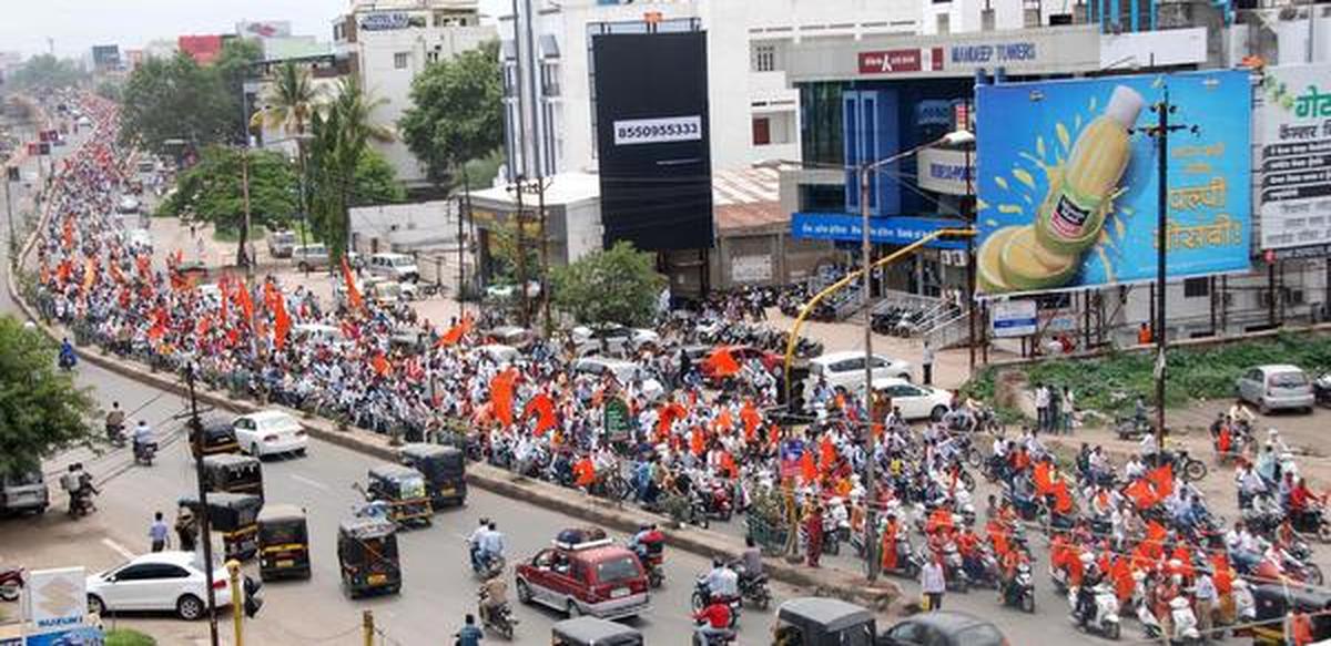 Bike rally in Aurangabad sets stage for Mumbai ‘silent protest’ - The Hindu