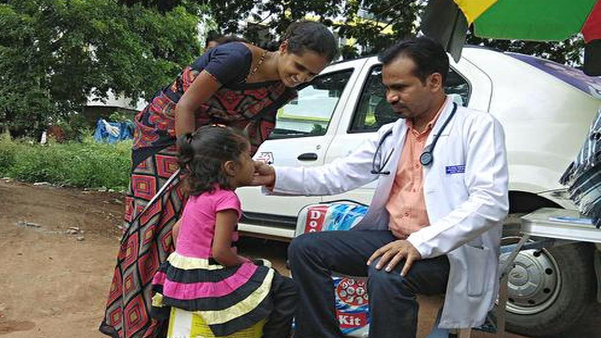 Dr Sunil Kumar Hebbi is campaigning for right to health - The Hindu