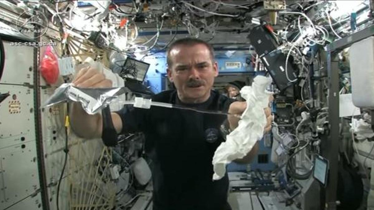 What happens when you wring a wet towel in space? - The Hindu