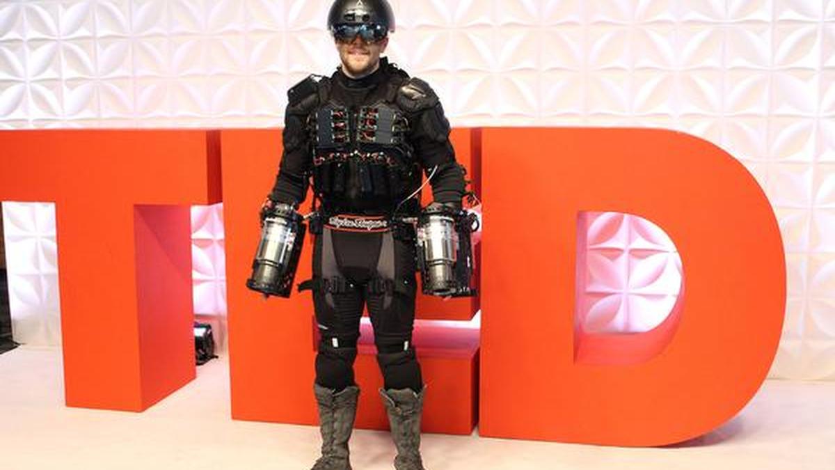 British inventor takes flight in ‘Iron Man’ suit - The Hindu