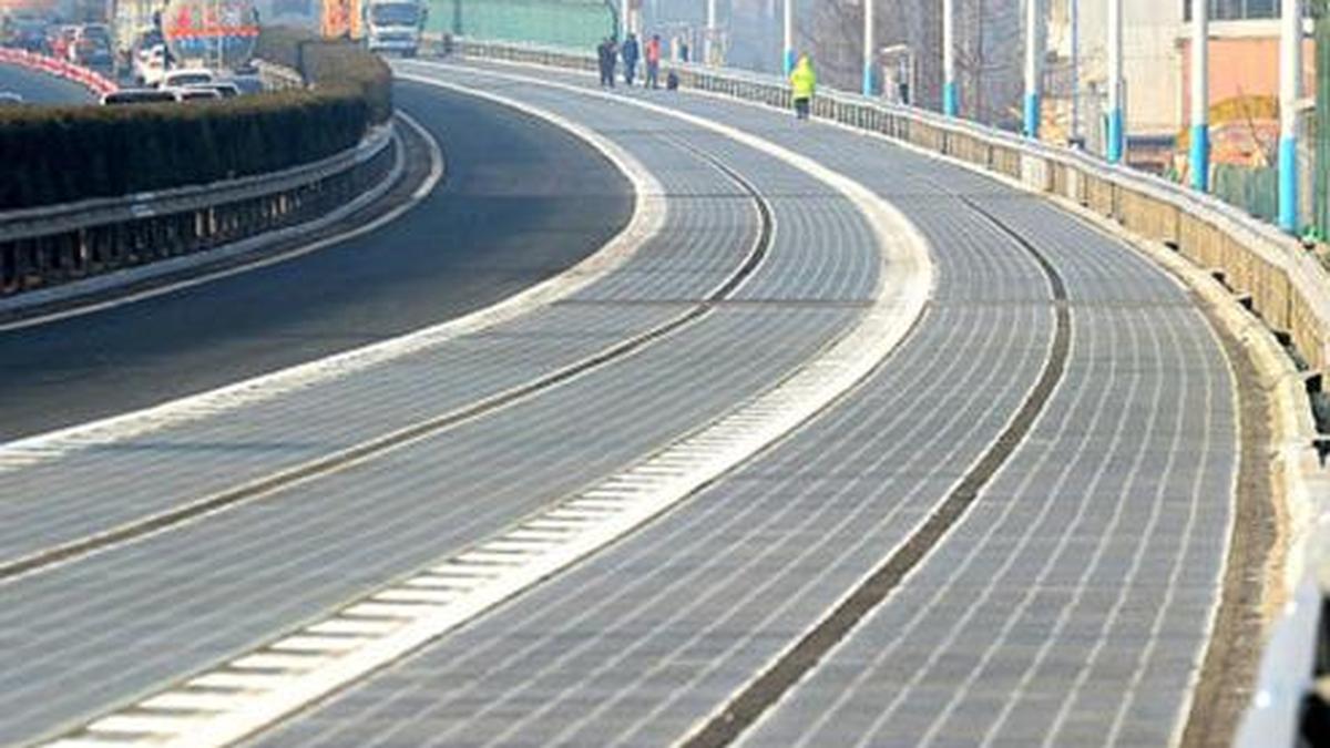 Photovoltaic road tested in China - The Hindu