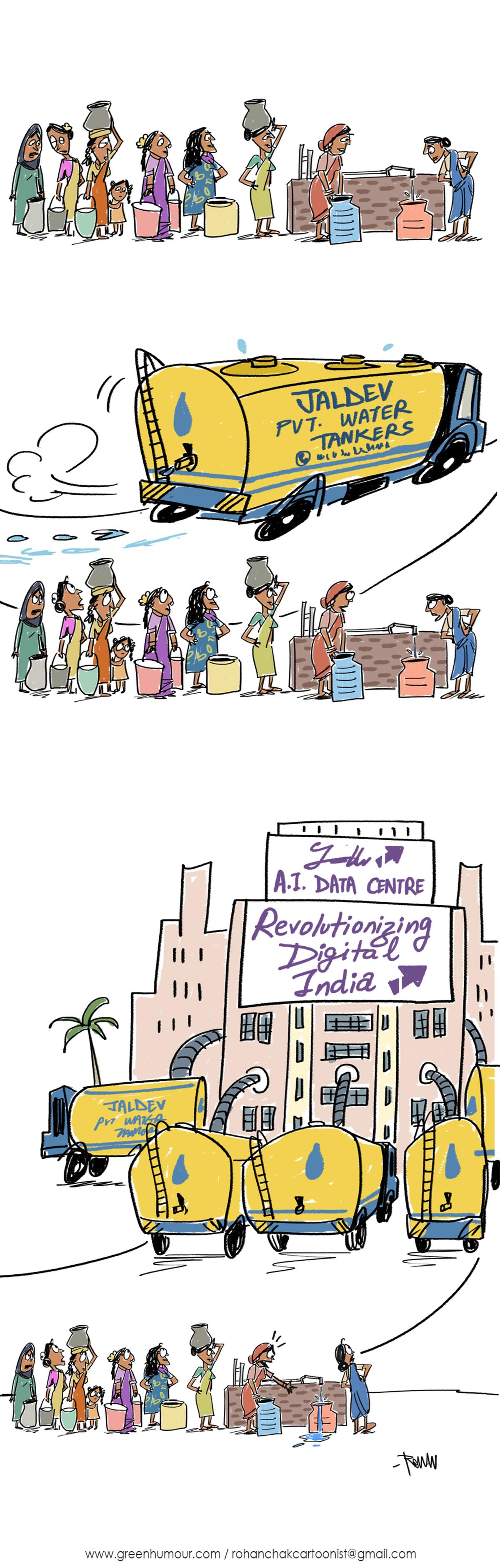 AI data centres and water consumption | Green Humour by Rohan ...