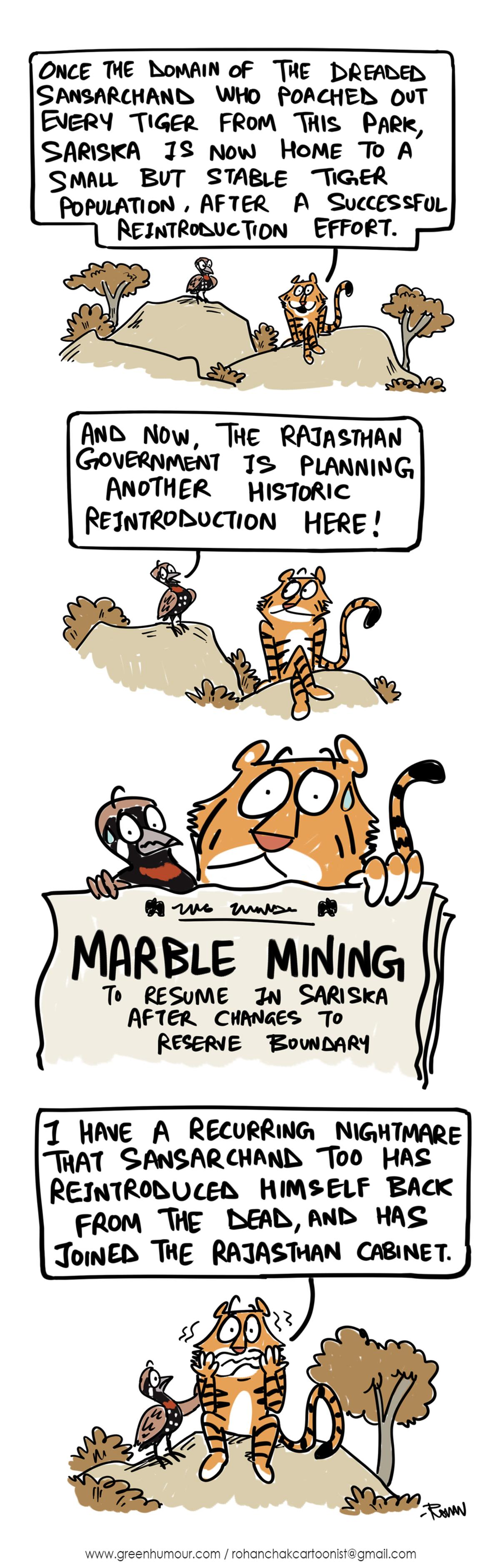 Sariska Tiger Reserve and marble mining | Green Humour by Rohan ...