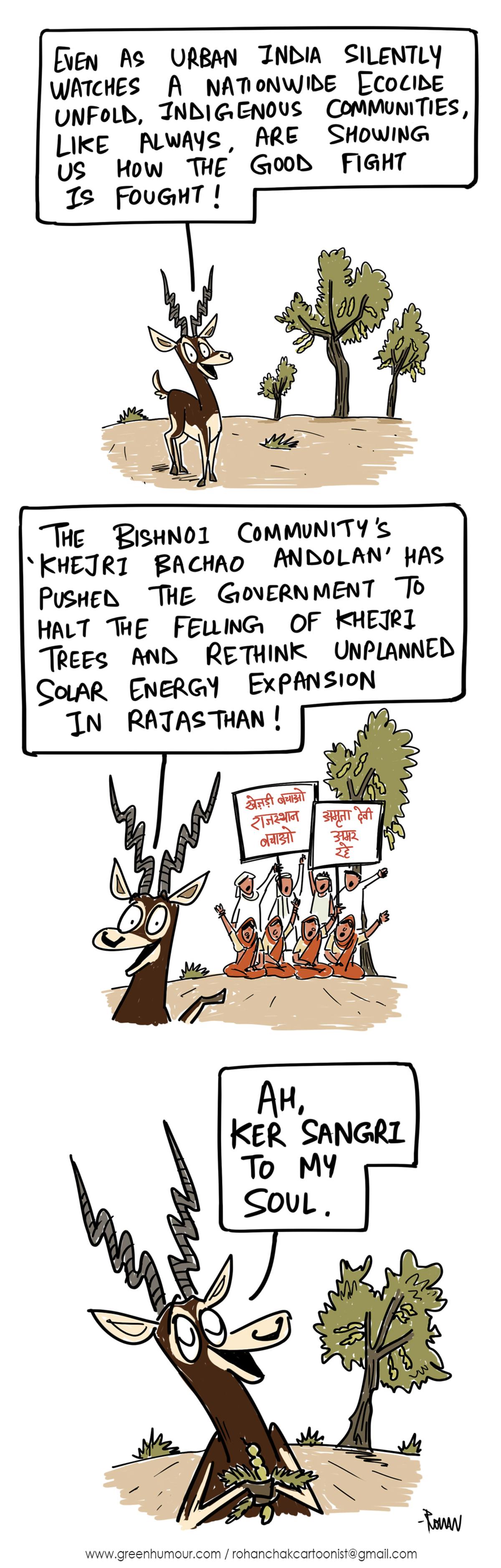 On the Bishnoi protest against tree felling in Rajasthan | Green Humour ...