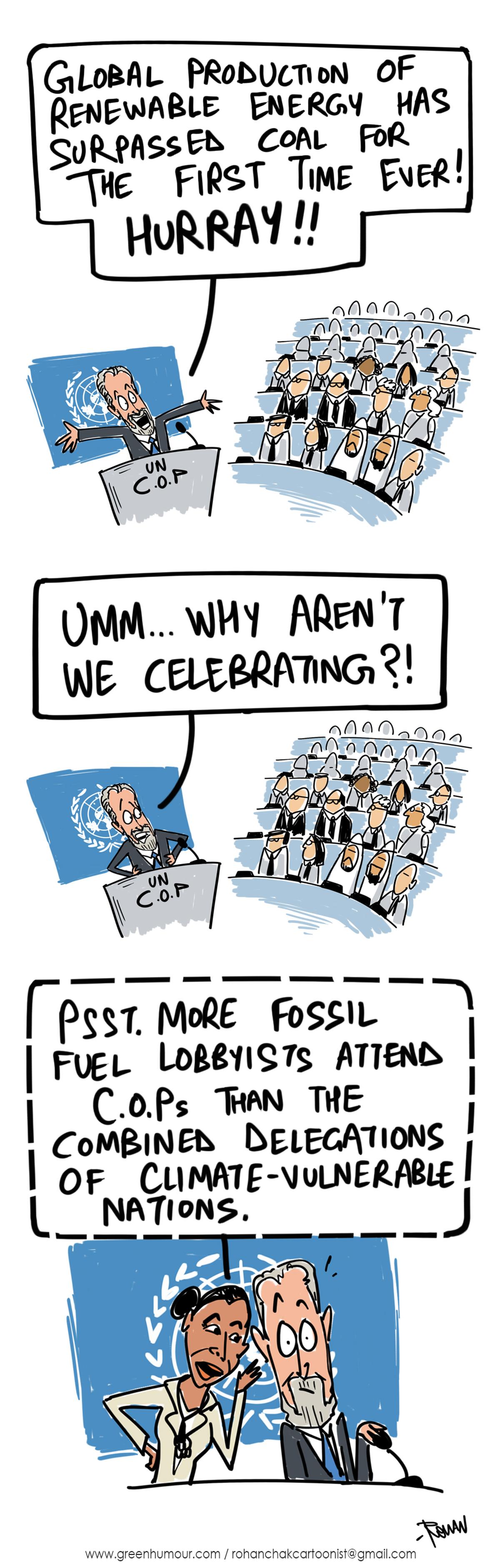 On fossil fuel lobbyists and UN climate talks | Green Humour by Rohan ...
