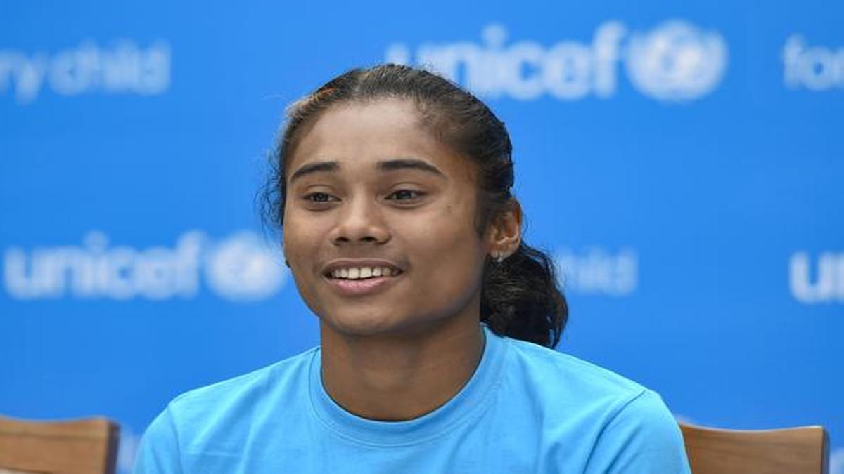 Hima sprints from track to classroom in board exam season - The Hindu