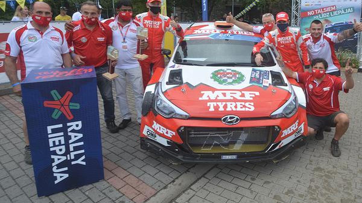 First-ever podium finish for Team MRF in ERC - The Hindu