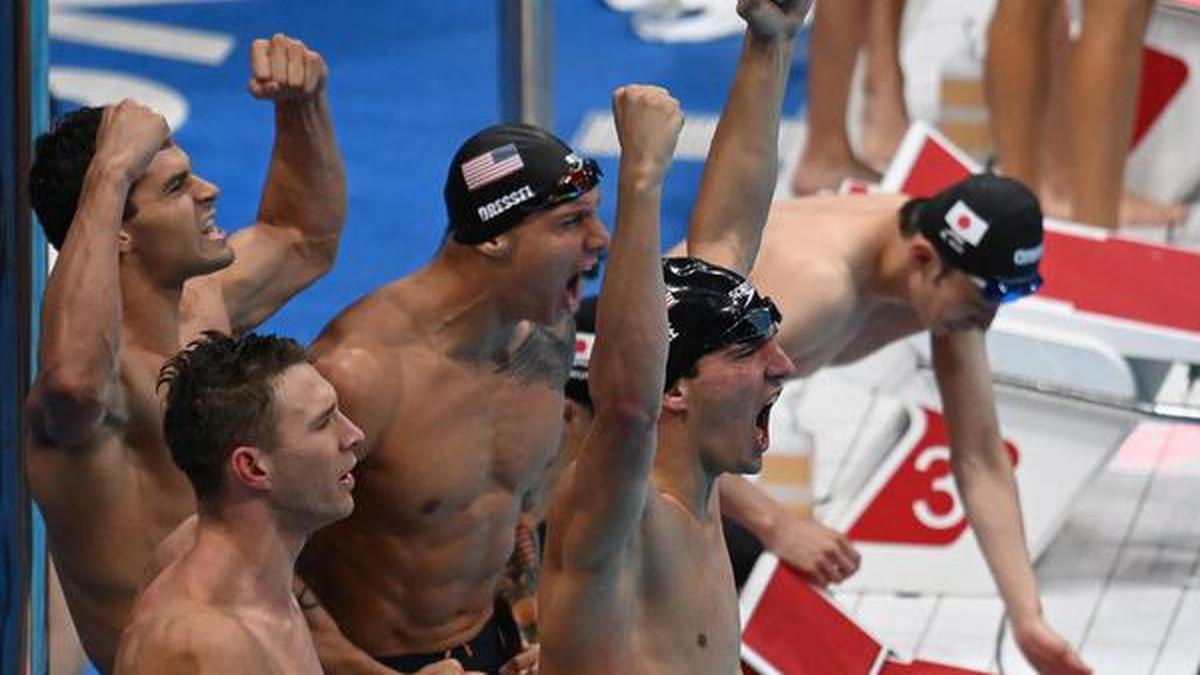 U.S. smash world record to win men’s Olympic 4x100m swimming medley ...