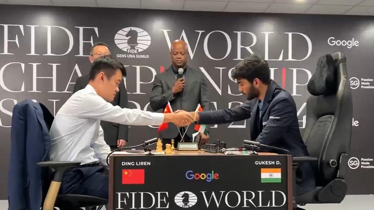 D Gukesh vs Ding Liren World Chess Championship Game 12 Highlights ...