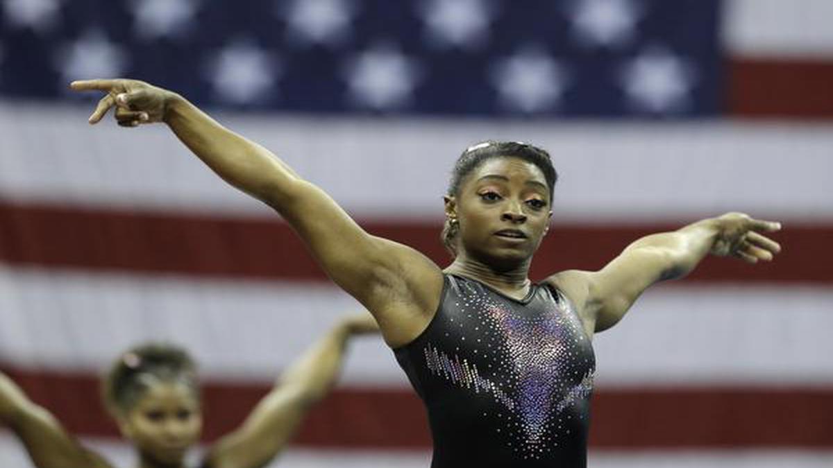 Simone Biles makes history with a “triple-double” twist - The Hindu