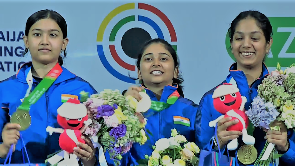 World Shooting Championship: Mehuli Ghosh wins bronze and Olympic quota ...