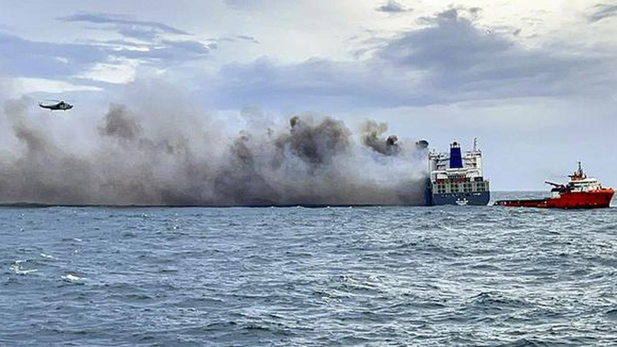 Smouldering Wan Hai 503 still adrift without a port of refuge - The Hindu