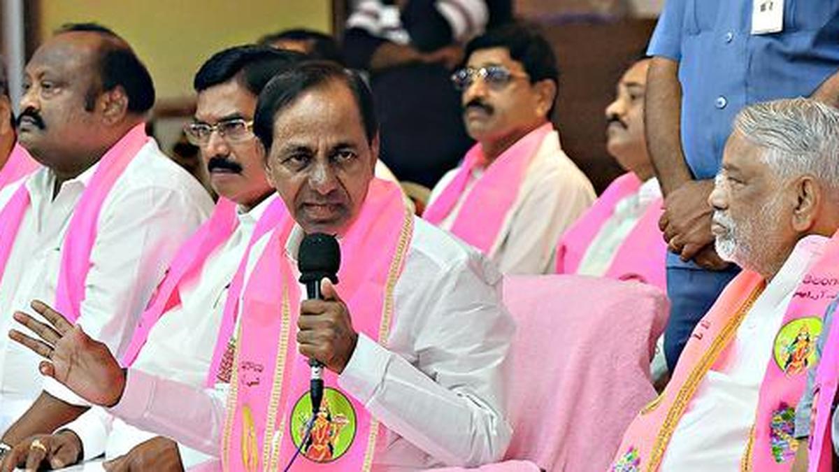 Aim for 100 seats by addressing discontent, KCR tells party leaders - The Hindu