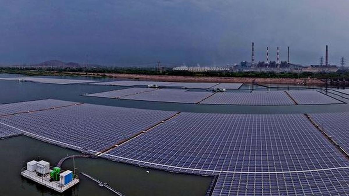 Modi inaugurates 100 MW floating solar project at Ramagundam - The Hindu