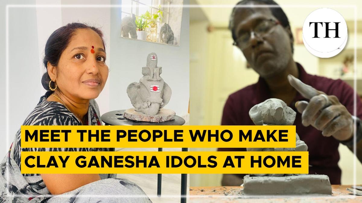 Watch: Meet the people who make clay Ganesha idols at home - The Hindu