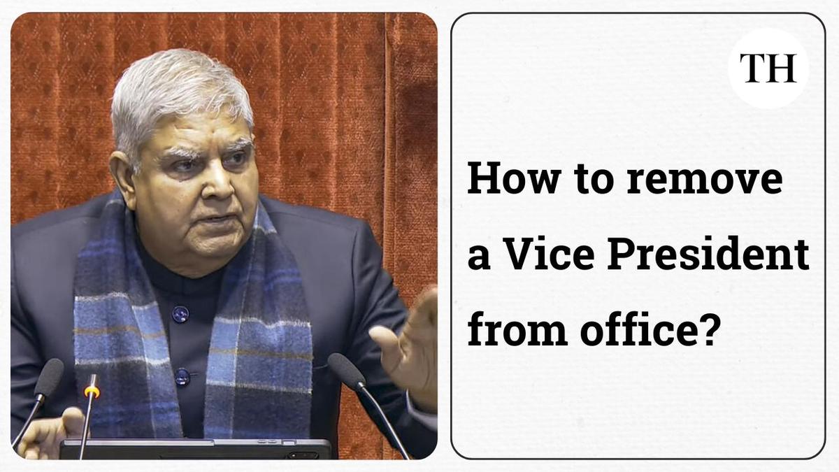 Watch | Opposition moves no-confidence motion against VP Jagdeep Dhankhar: What next? - The Hindu